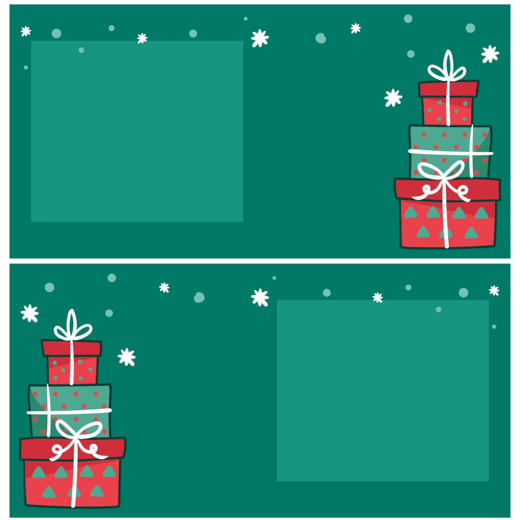 Free Printable Quarter Fold Christmas Cards | FREE Printable Hub