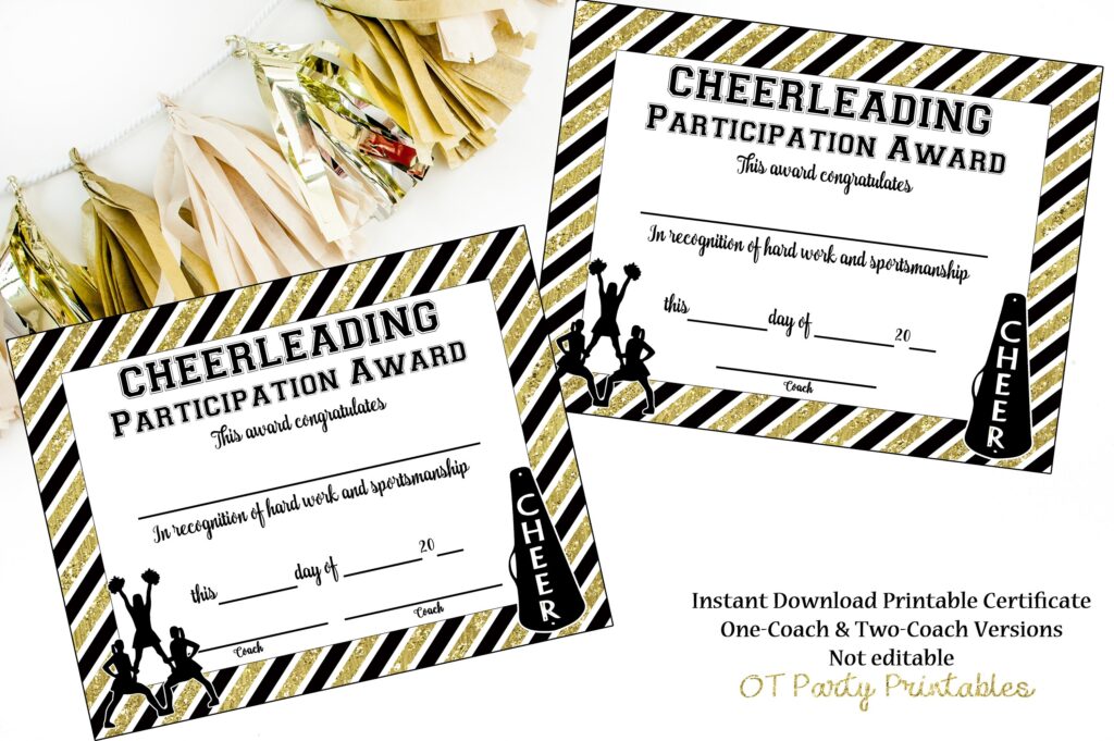 Free Printable Cheerleading Certificates | FREE Printable Hub