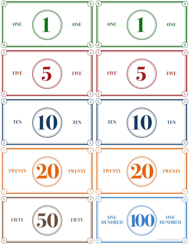 Free Printable Play Money Sheets | FREE Printable Hub